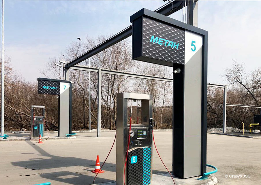 Projects - CNG station (900 m3/h) - CNG station chain, Siberian Federal District - site GRASYS JSC