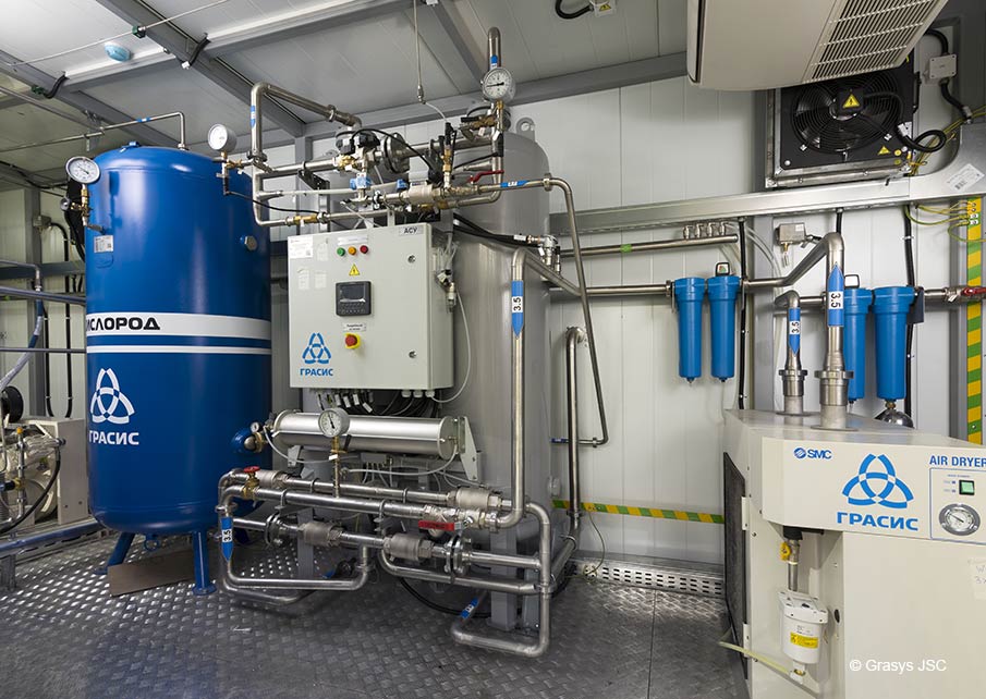 Serial mobile oxygen stations - site GRASYS JSC