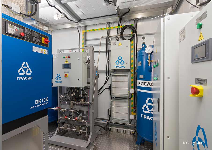 Medical oxygen stations oxypower-250 buy in Moscow | GRASYS JSC