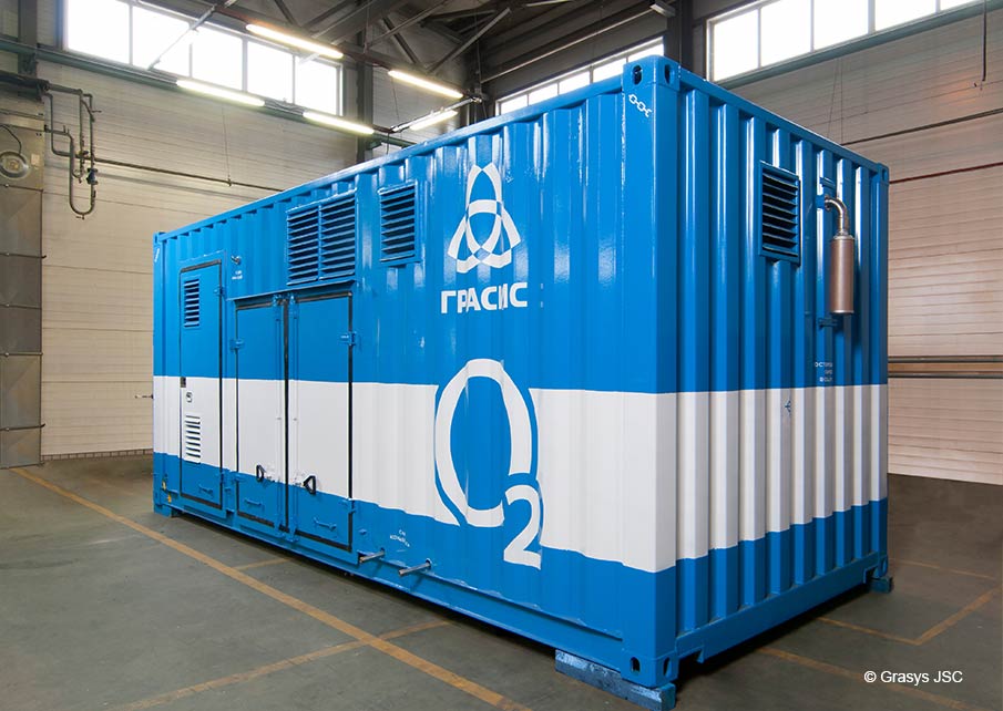 Serial mobile oxygen stations - site GRASYS JSC